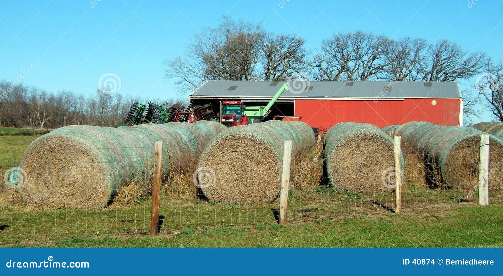 Hay-Baled and Ready stock photo. Image of fencepost, feedlot - 40874