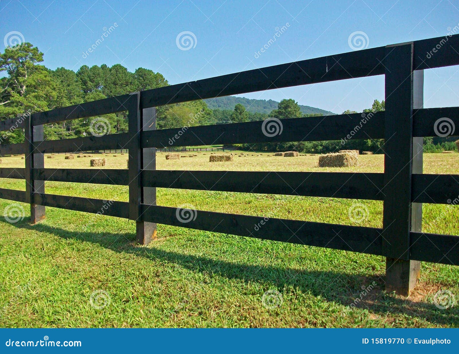 Hay Bales through the Fence Stock Photo - Image of outdoors, limit ...