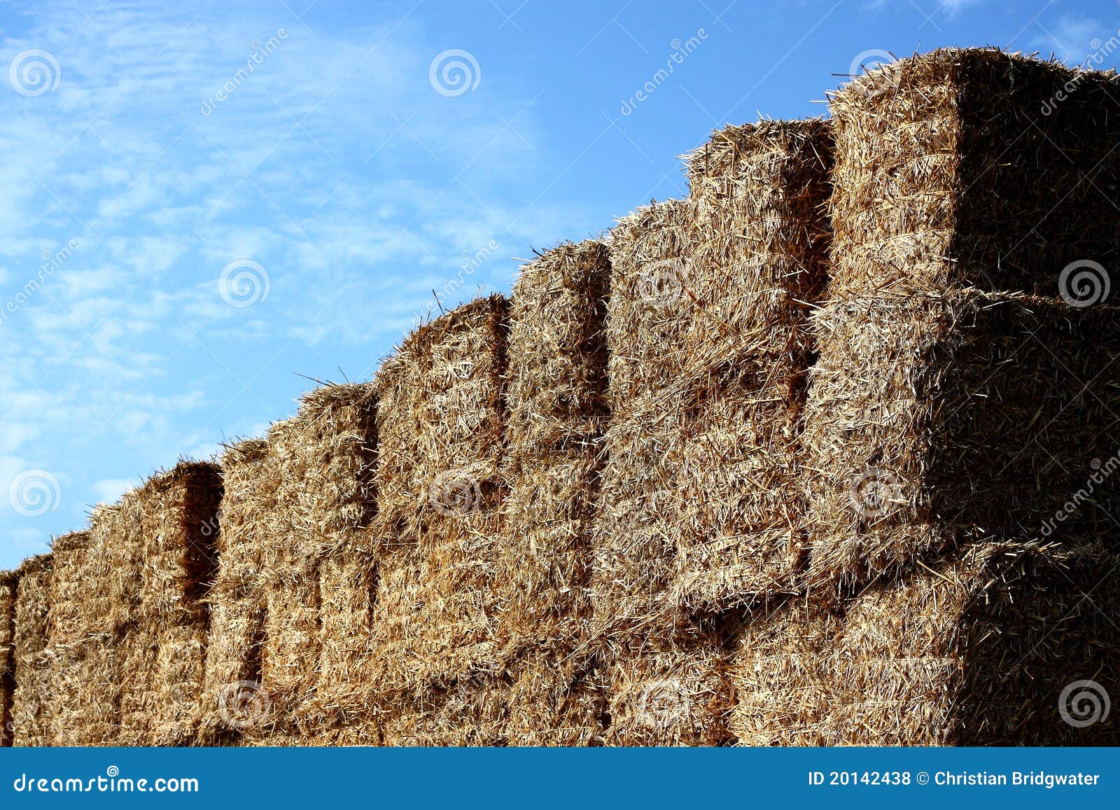 Hay bales stacked stock photo. Image of stack, cloud - 20142438