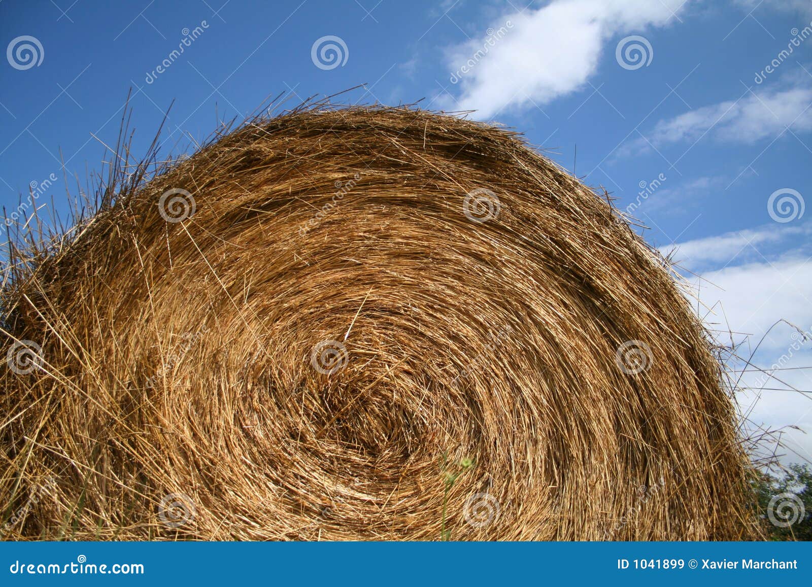 Hay ball on blue sky stock image. Image of sneeze, work - 1041899
