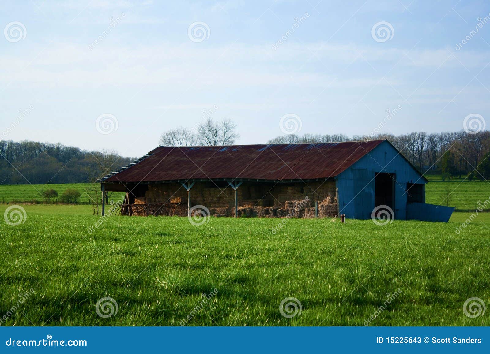 Hay Barn stock image. Image of farming, field, agriculture - 15225643