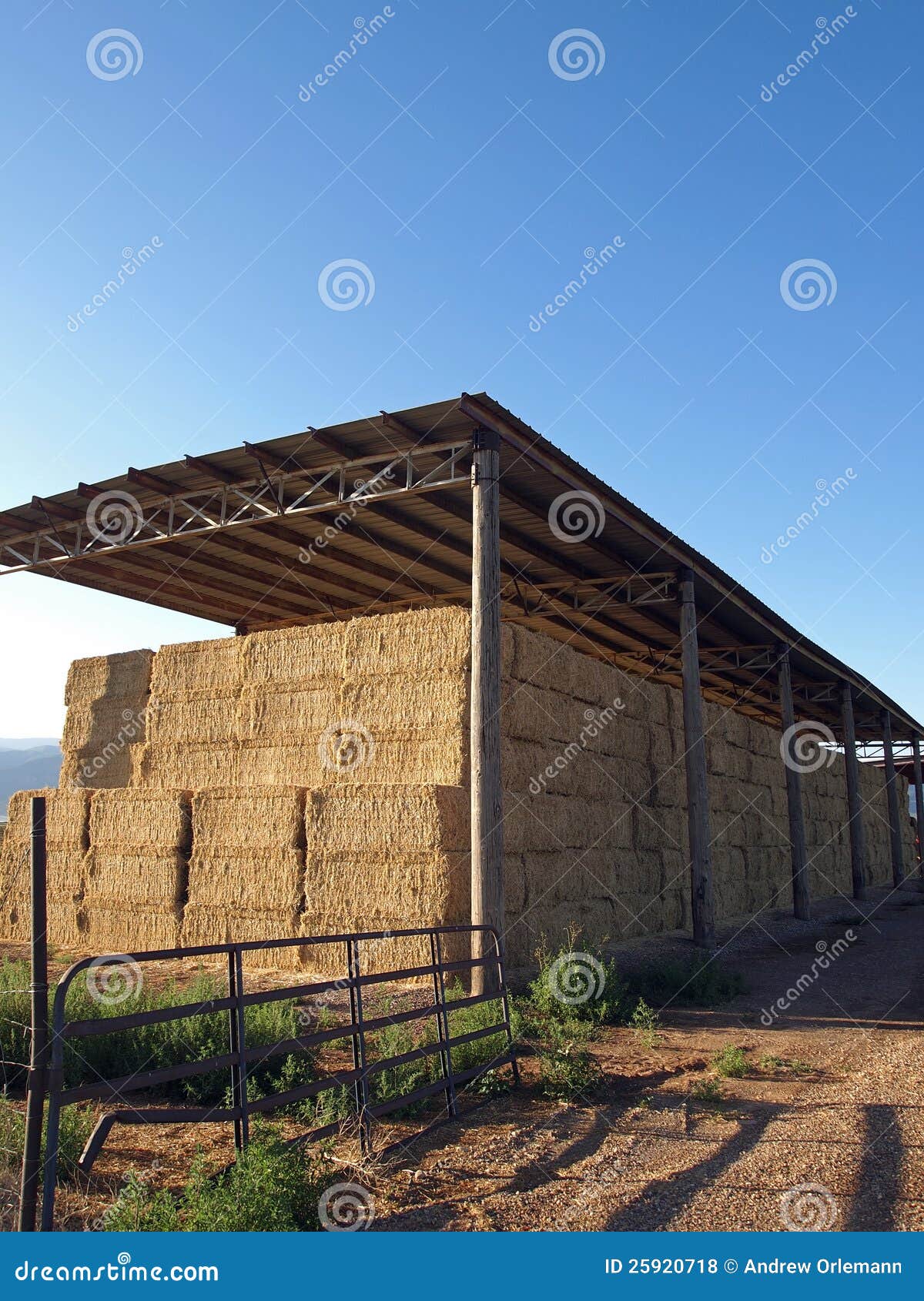 Hay Barn stock photo. Image of forage, fence, storage - 25920718