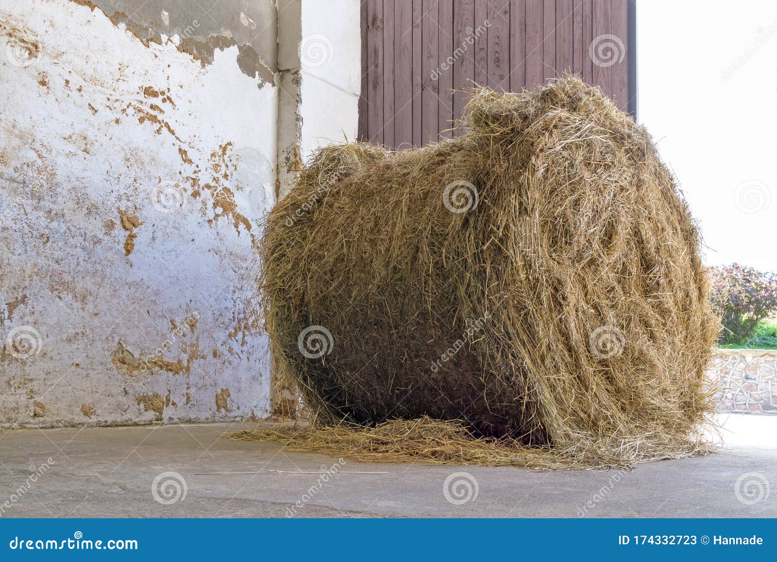 Hay in barn stock image. Image of rural, forage, village - 174332723