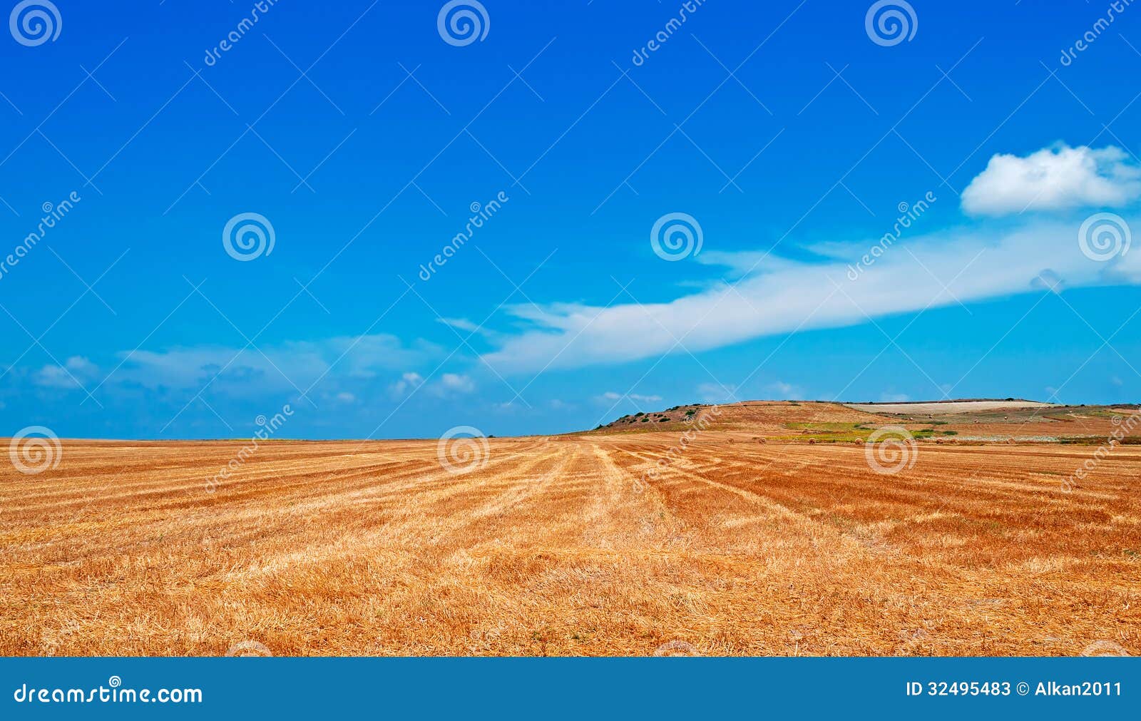 Hay and blue sky stock image. Image of landscape, farm - 32495483