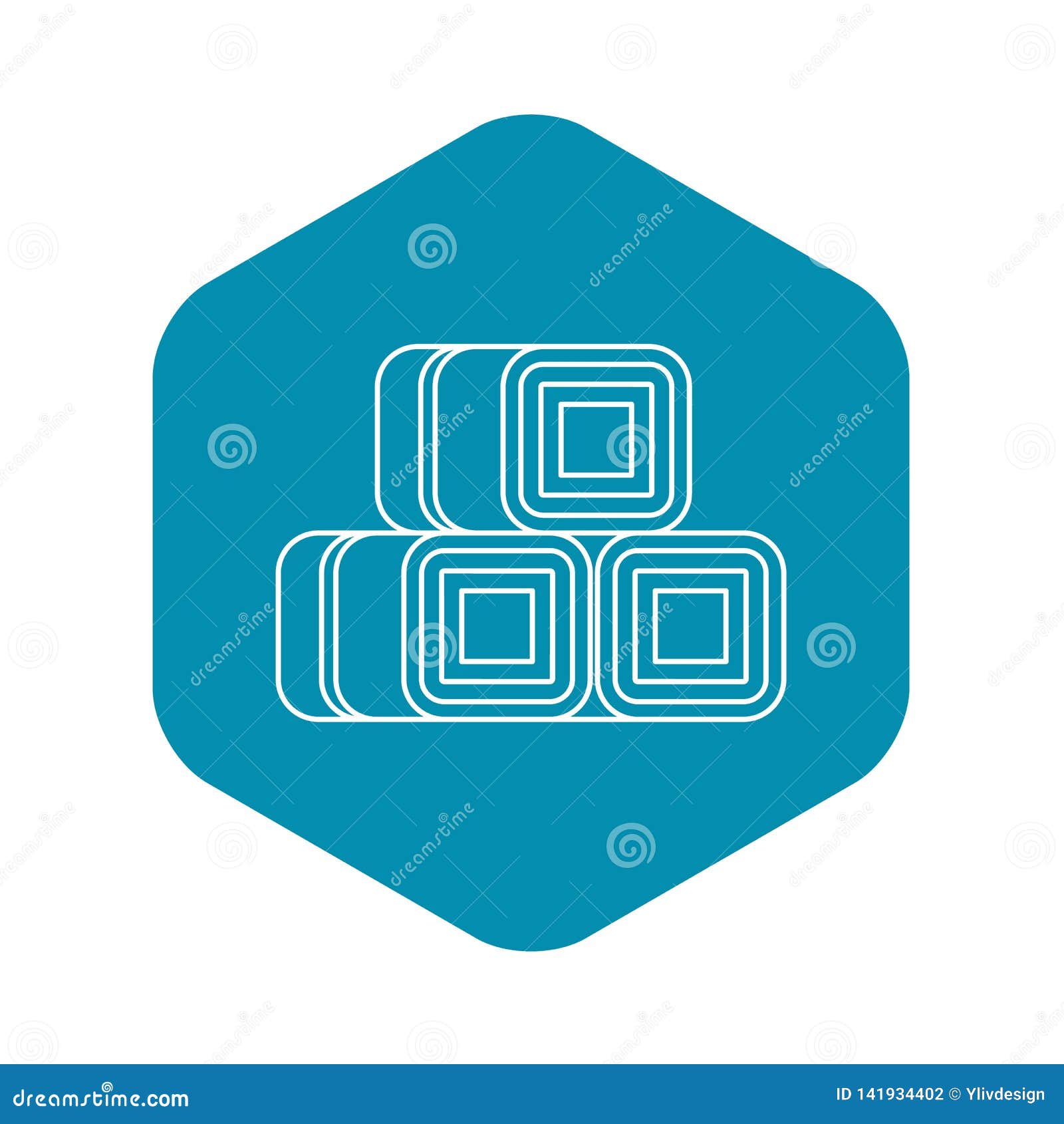Hay Bundles Icon, Outline Style Stock Vector - Illustration of farm ...