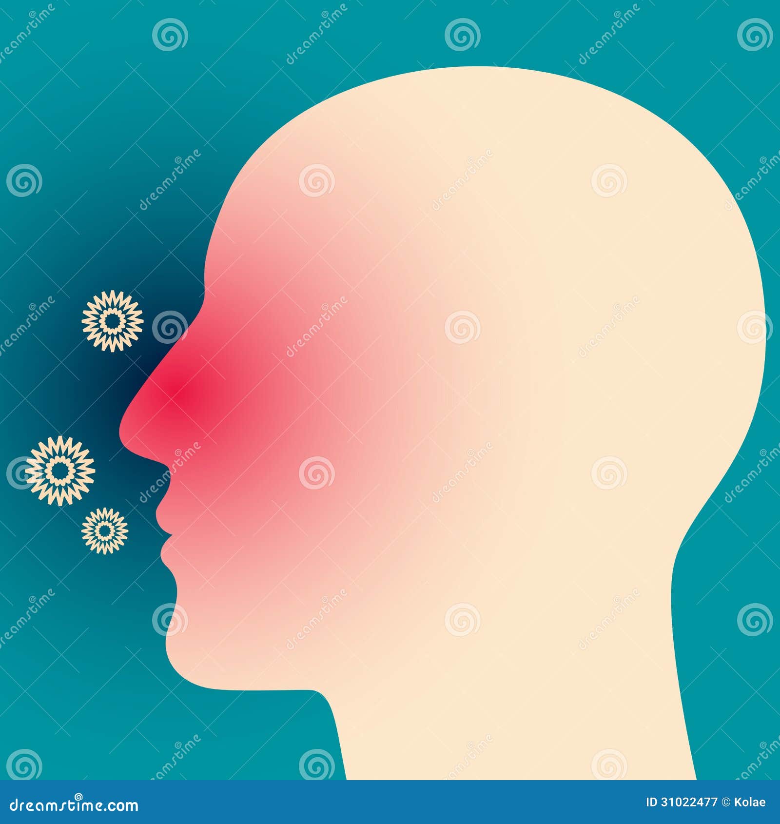 Hay fever. Pollen allergy stock vector. Illustration of plant - 31022477