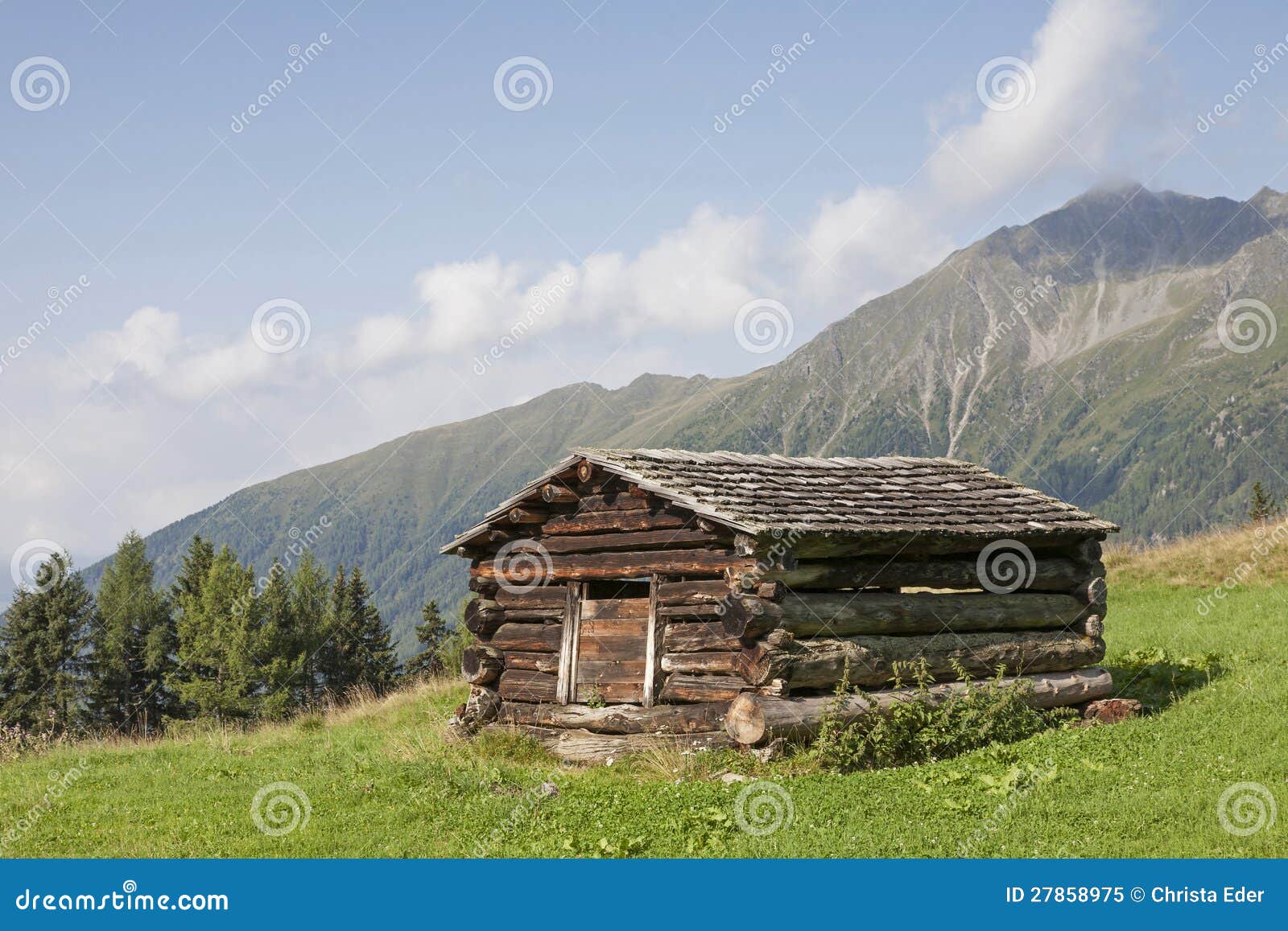 Hay Hut in the Lesach Valley Stock Image - Image of austria, tyrol ...