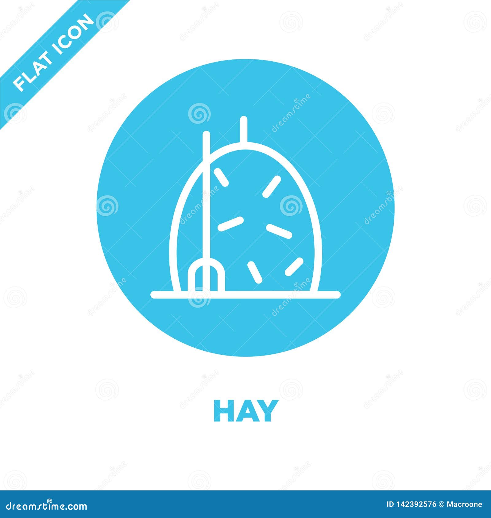 Hay Icon Vector from Seasons Collection. Thin Line Hay Outline Icon ...