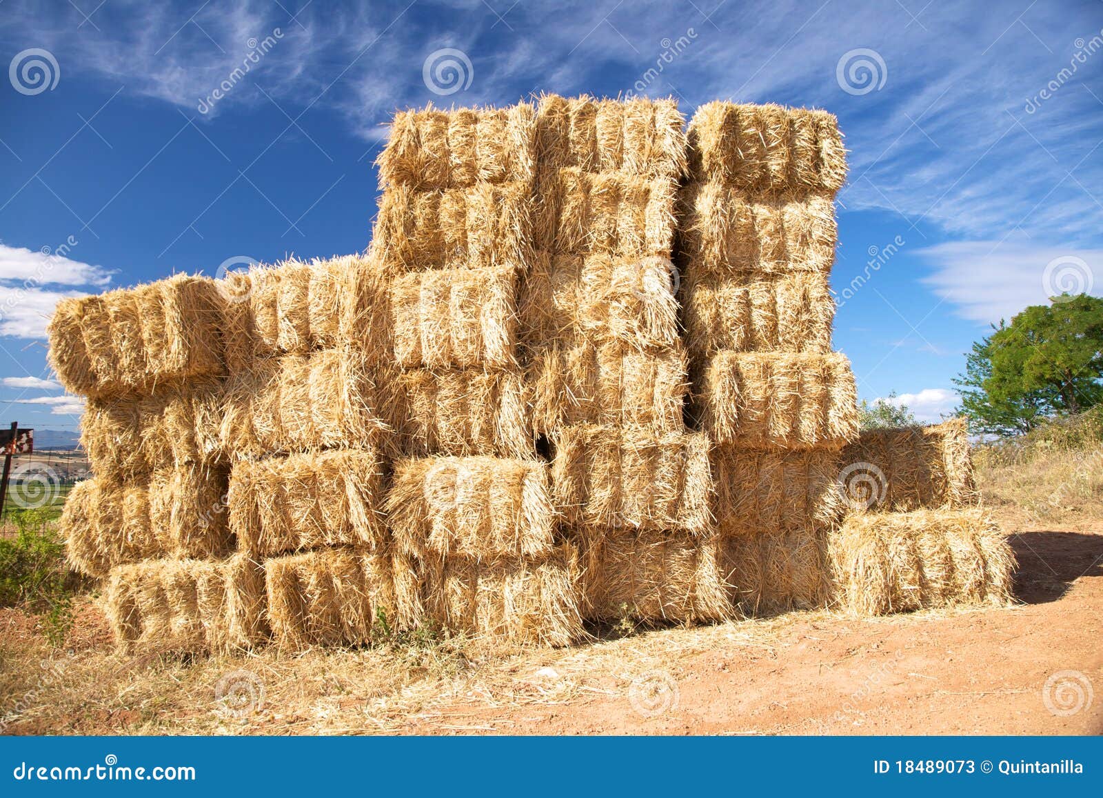Hay pile stock image. Image of europe, blue, outdoor - 18489073