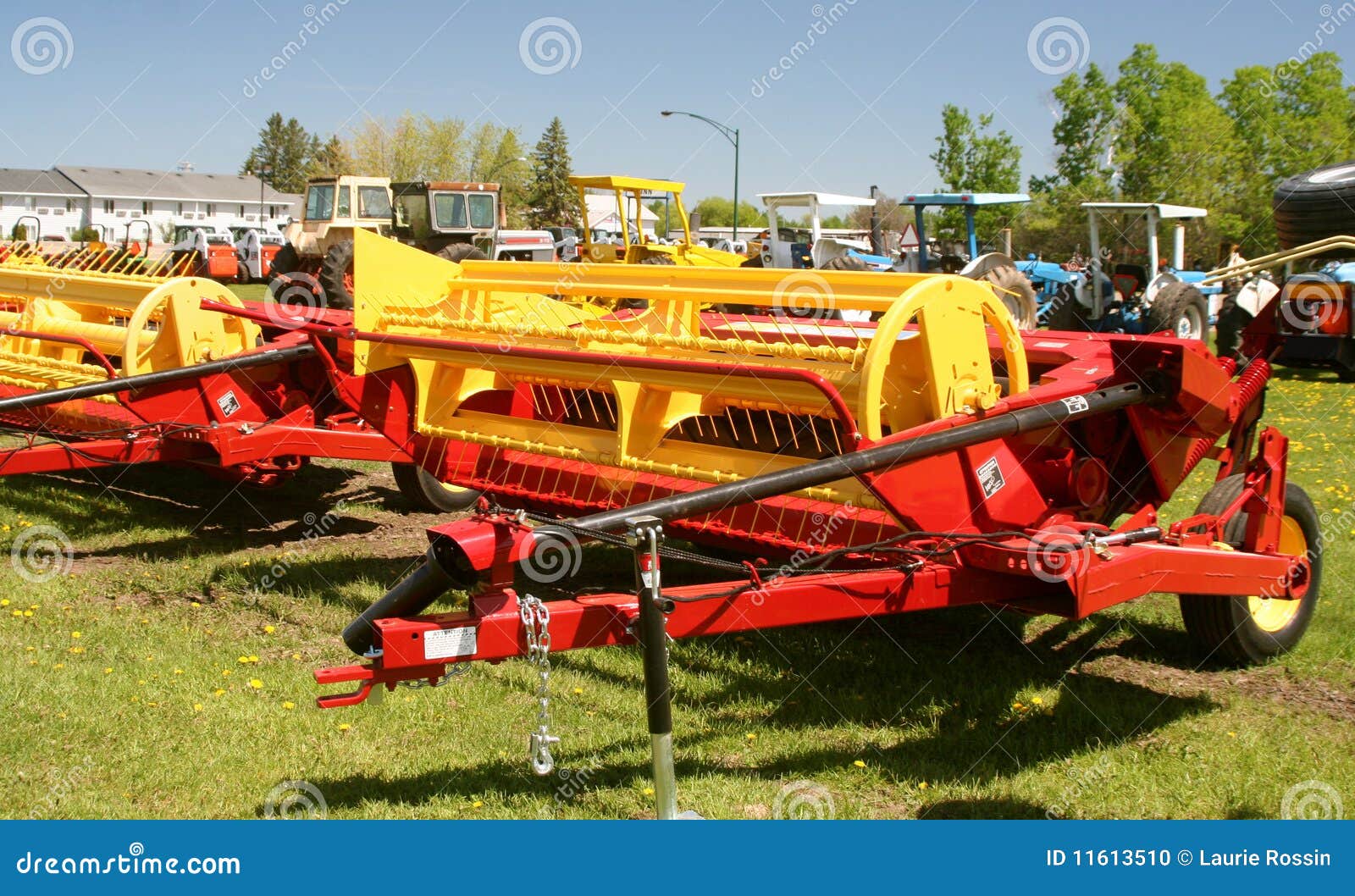 Hay rake machinery stock photo. Image of farmstead, field - 11613510