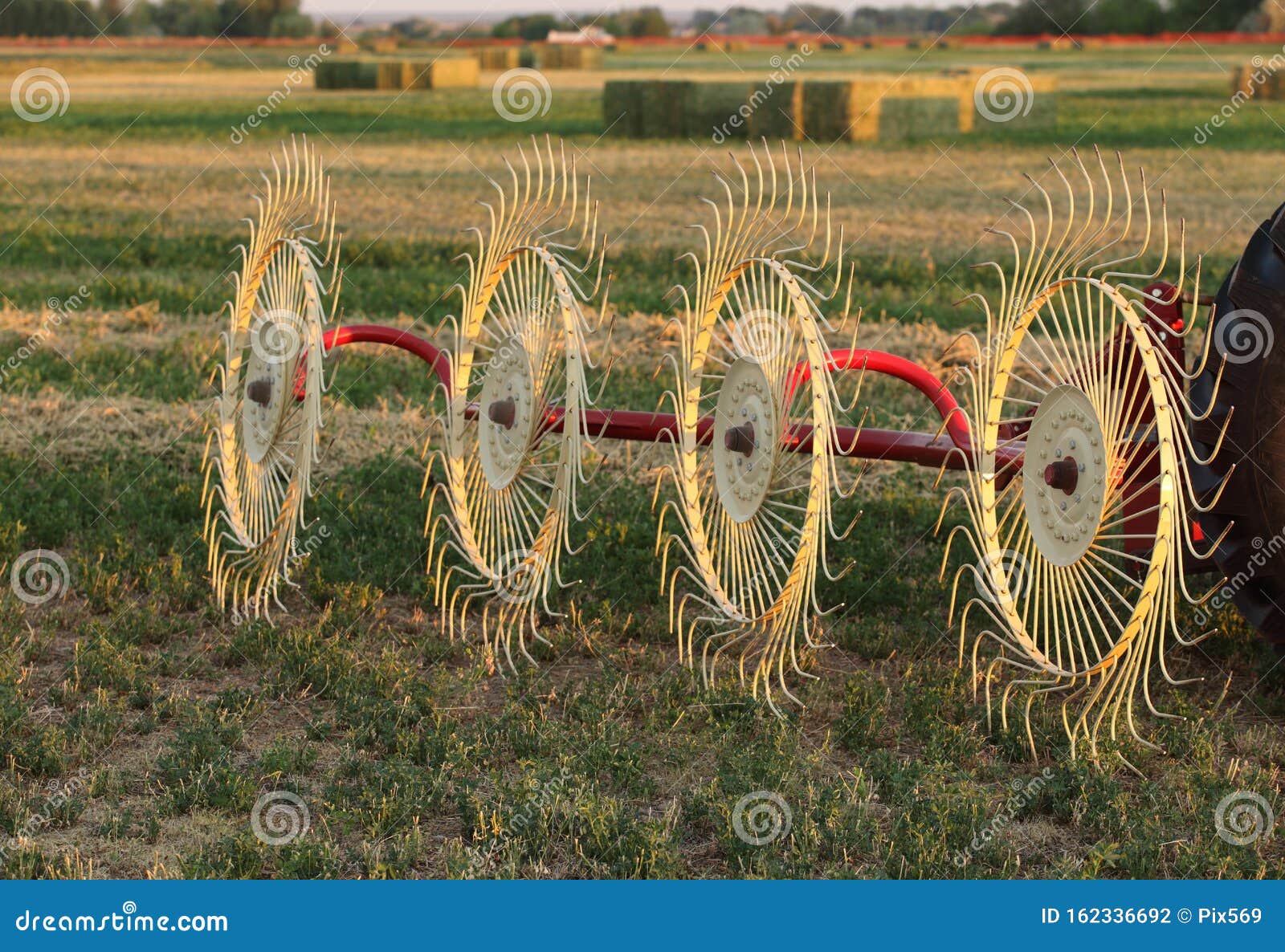 A Hay Rake Prepared for Hay Harvest. Editorial Photography - Image of ...