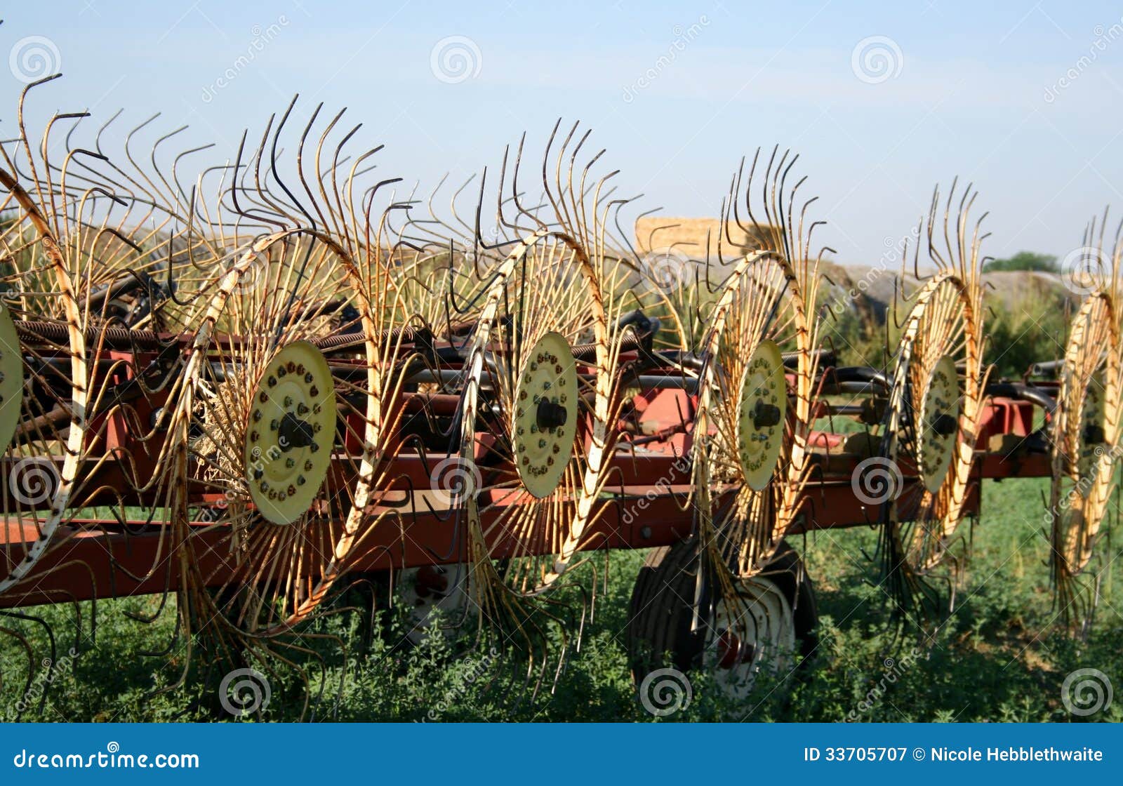 Hay rake stock image. Image of farm, fall, field, implement - 33705707