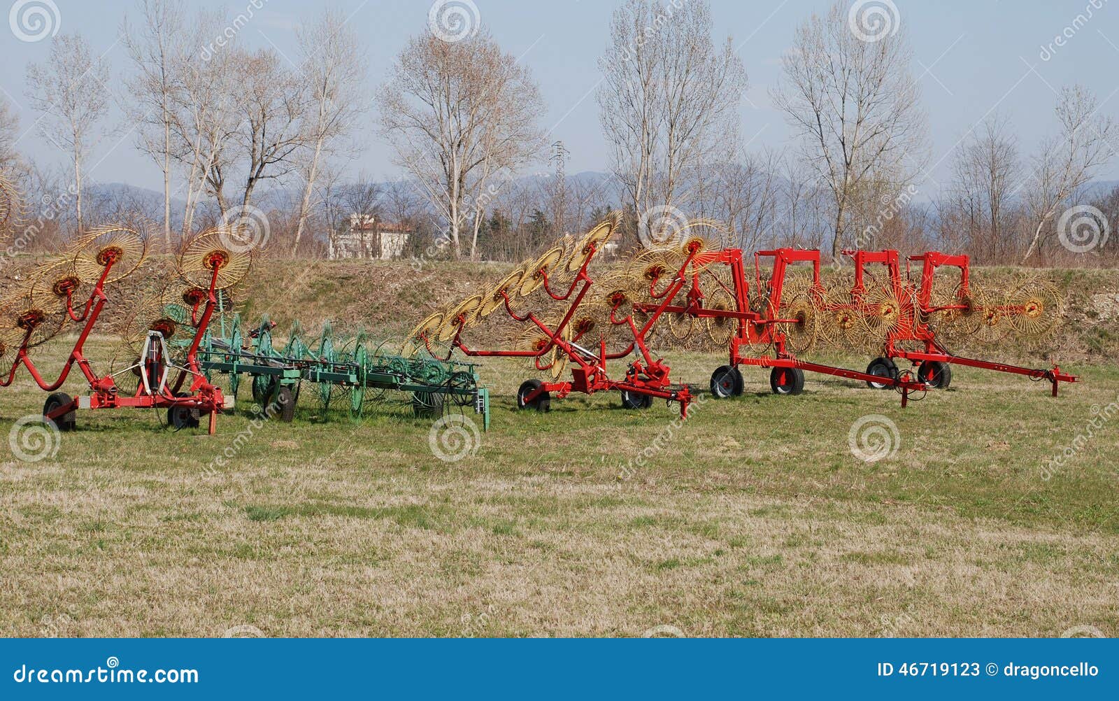 Hay Rakes stock image. Image of rake, finger, equipment - 46719123