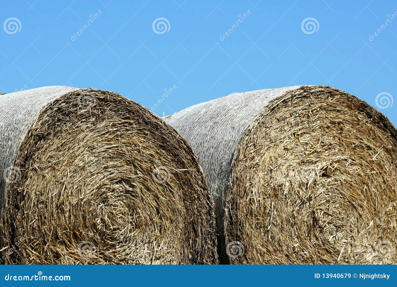 Hay rolls stock image. Image of harvest, harvested, bale - 13940679
