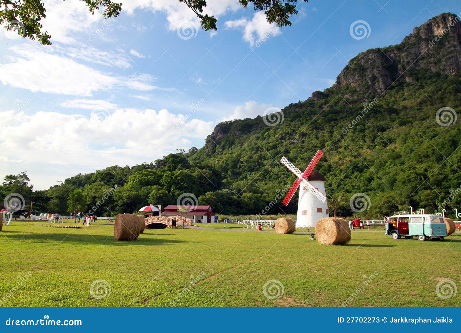 Hay rolls stock image. Image of farm, windmill, grange - 27702273