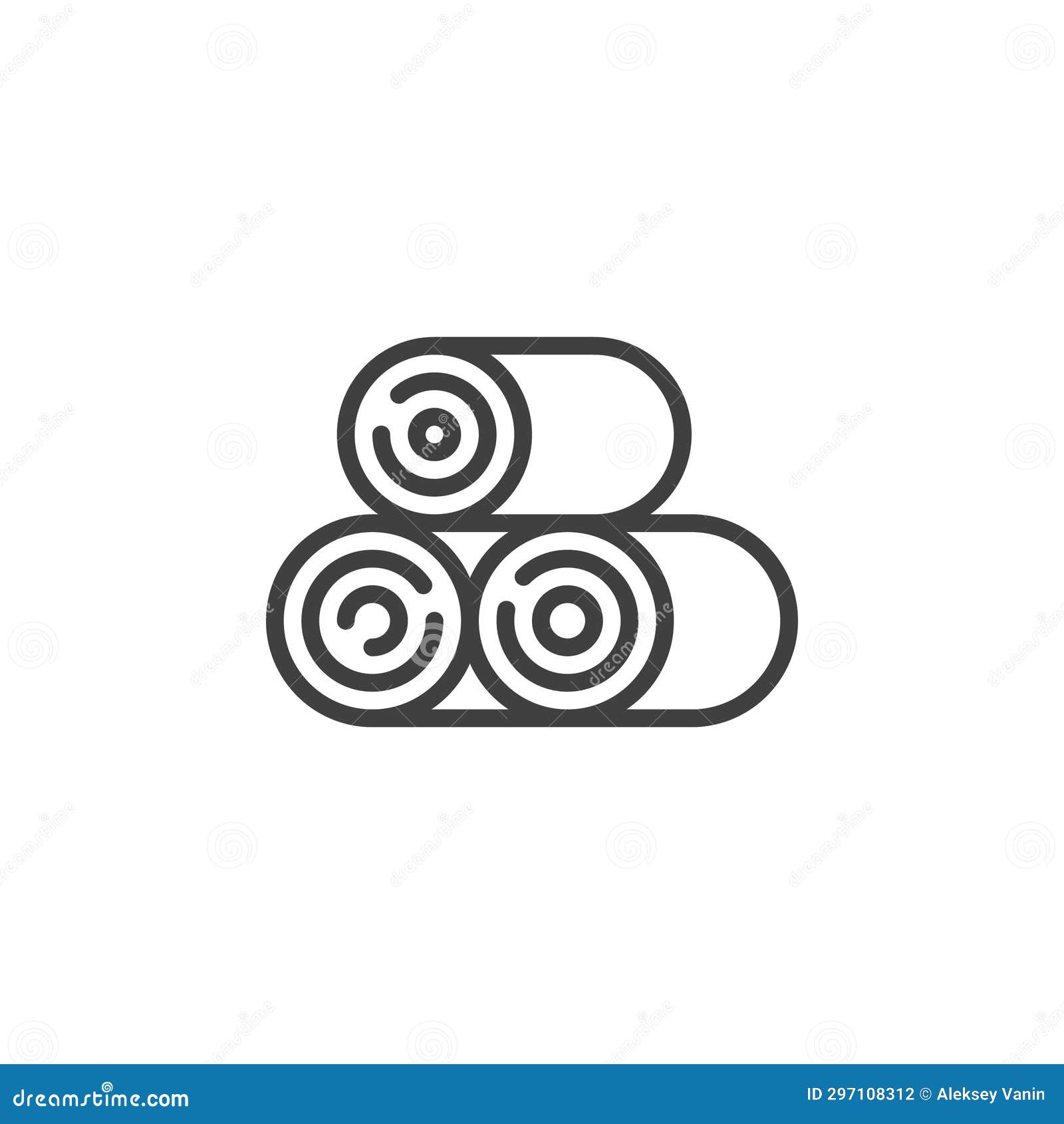 Hay rolls line icon stock illustration. Illustration of round - 297108312