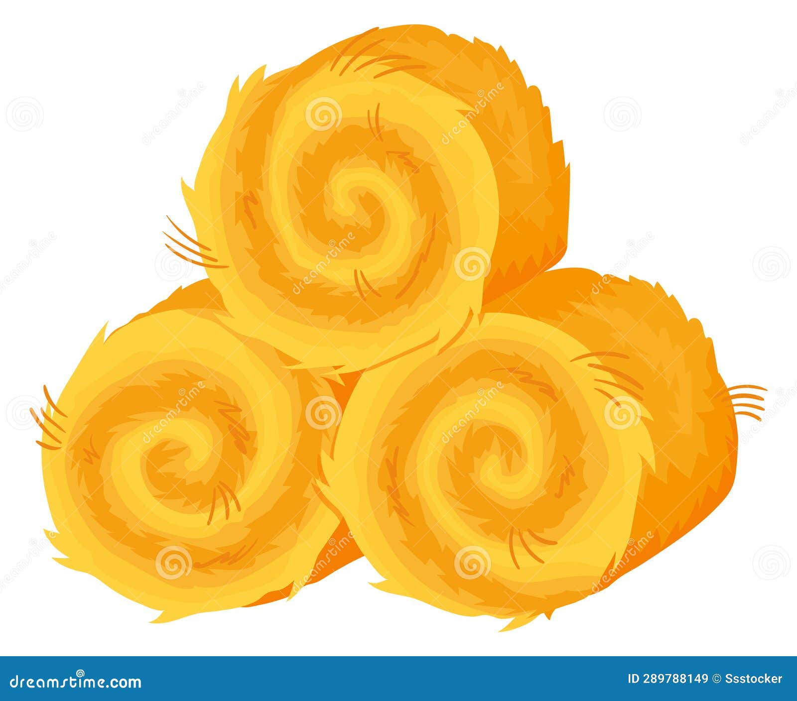 Hay Rolls Stack. Farm Harves Stock Vector - Illustration of agriculture ...