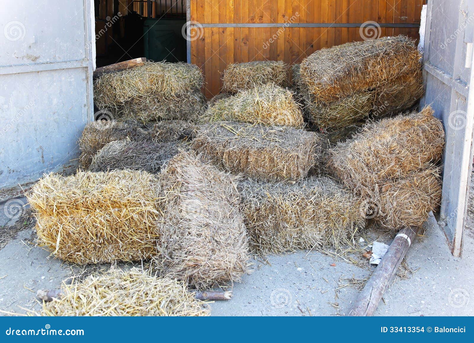 Hay stables stock photo. Image of stable, rural, grass - 33413354