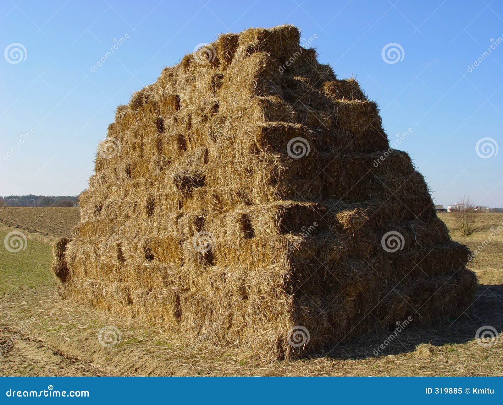 Hay stack #2 stock image. Image of lump, heaven, reaper - 319885