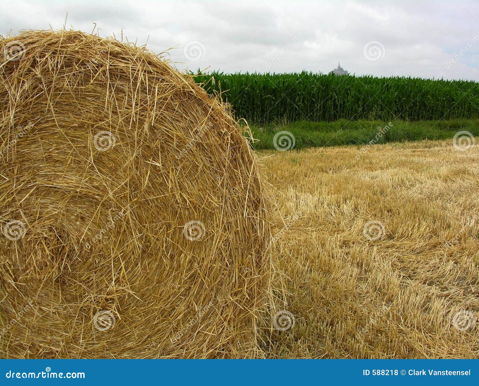 Hay stack stock photo. Image of michel, corn, yellow, mont - 588218