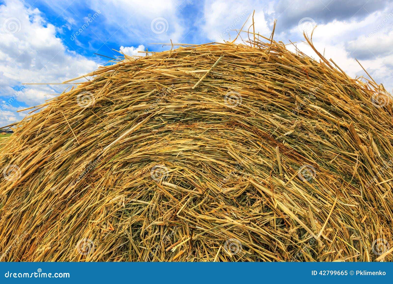 Hay Stack Close-up on Sky Background Stock Image - Image of closeup ...