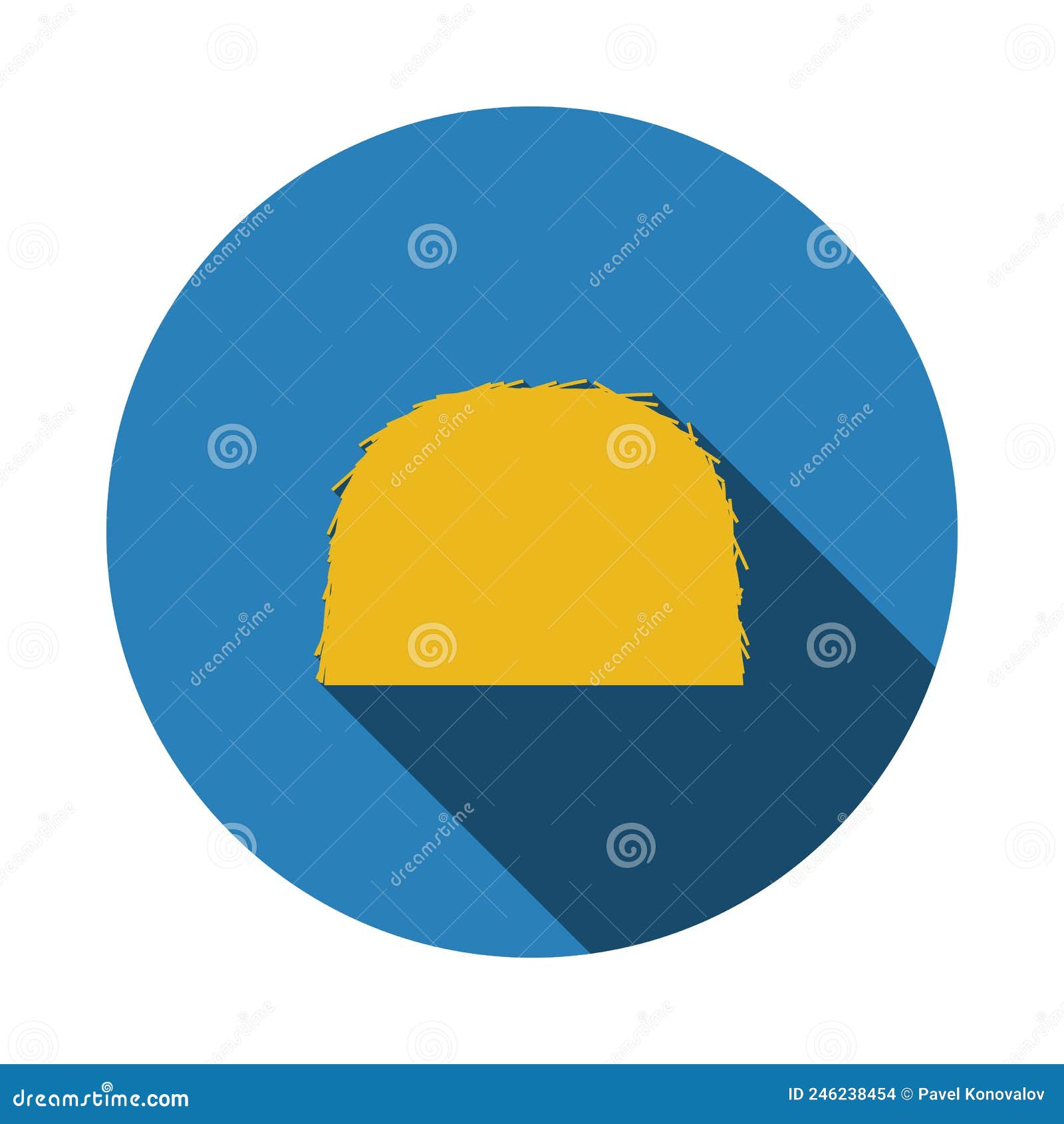 Hay Stack Icon stock vector. Illustration of cereal - 246238454