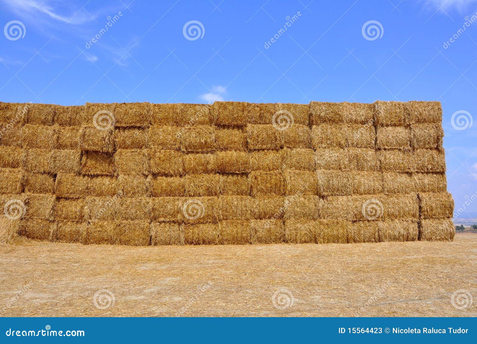 Hay stacks stock image. Image of huge, agricultural, italian - 15564423