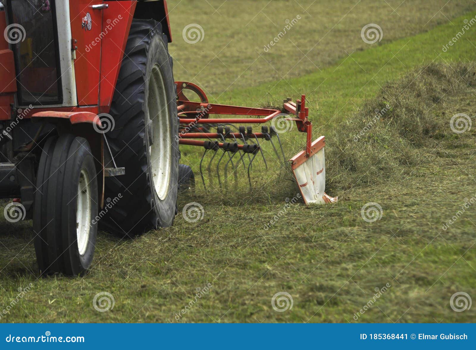 Hay Turning Machine in Agriculture Stock Image - Image of agrarianism ...