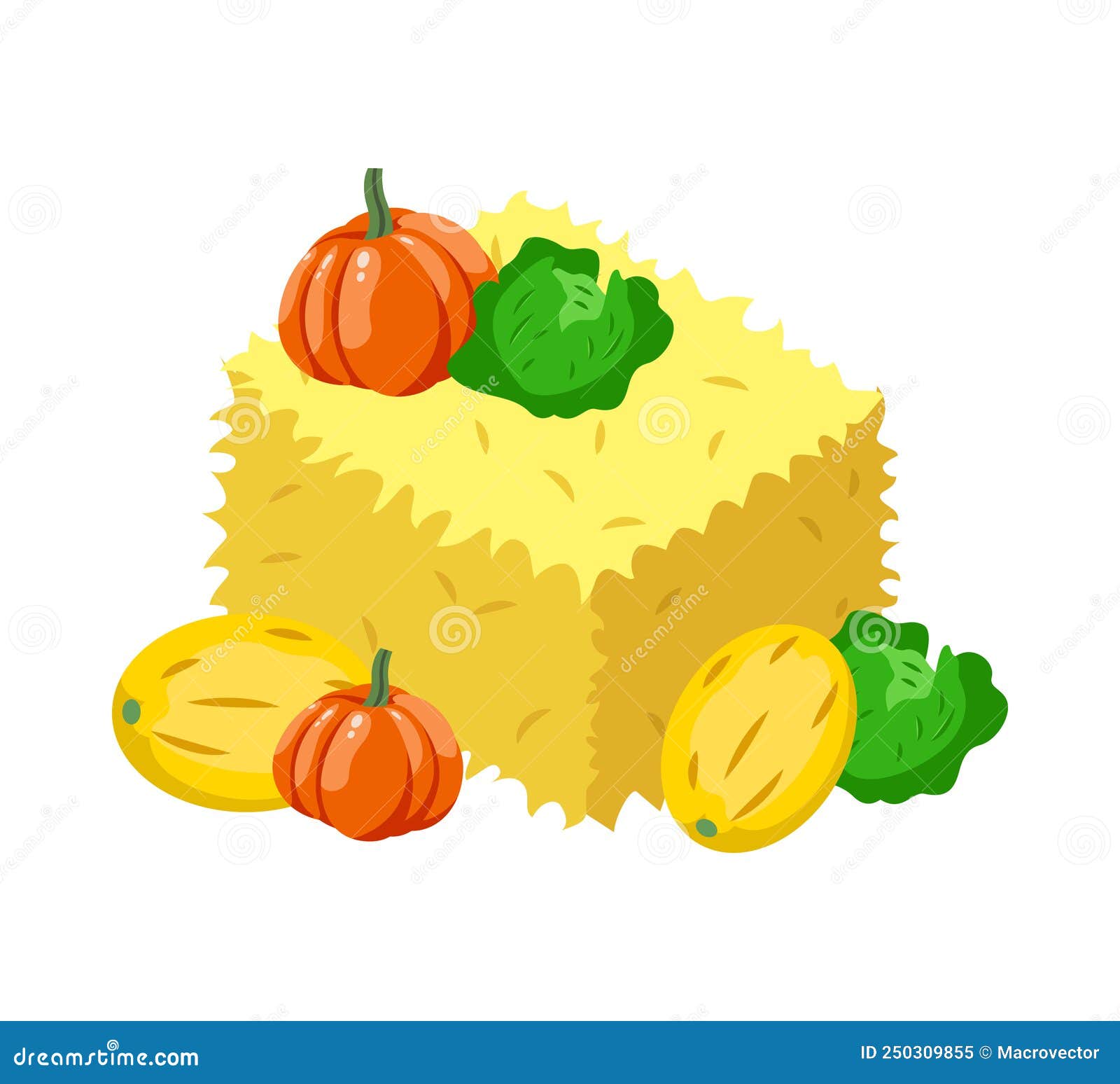 Hay and Vegetables Composition Stock Vector - Illustration of customer ...