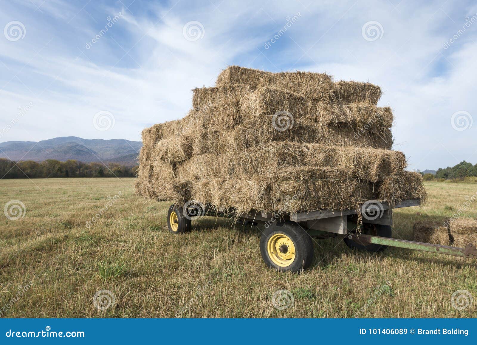 Hay Wagon in the Adirondack Mountains of New York Stock Image - Image ...