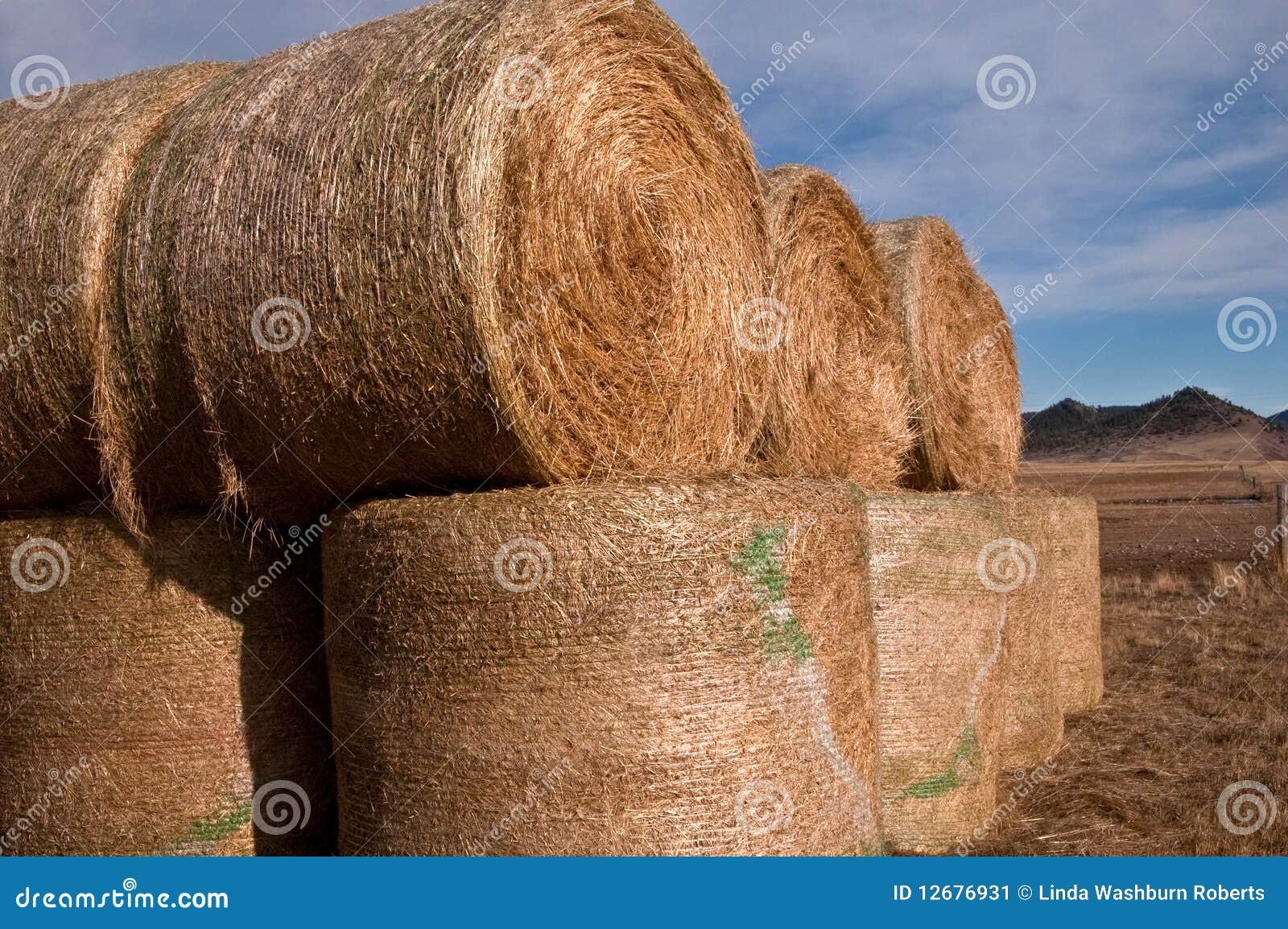 Haybales stock image. Image of country, round, landscape - 12676931