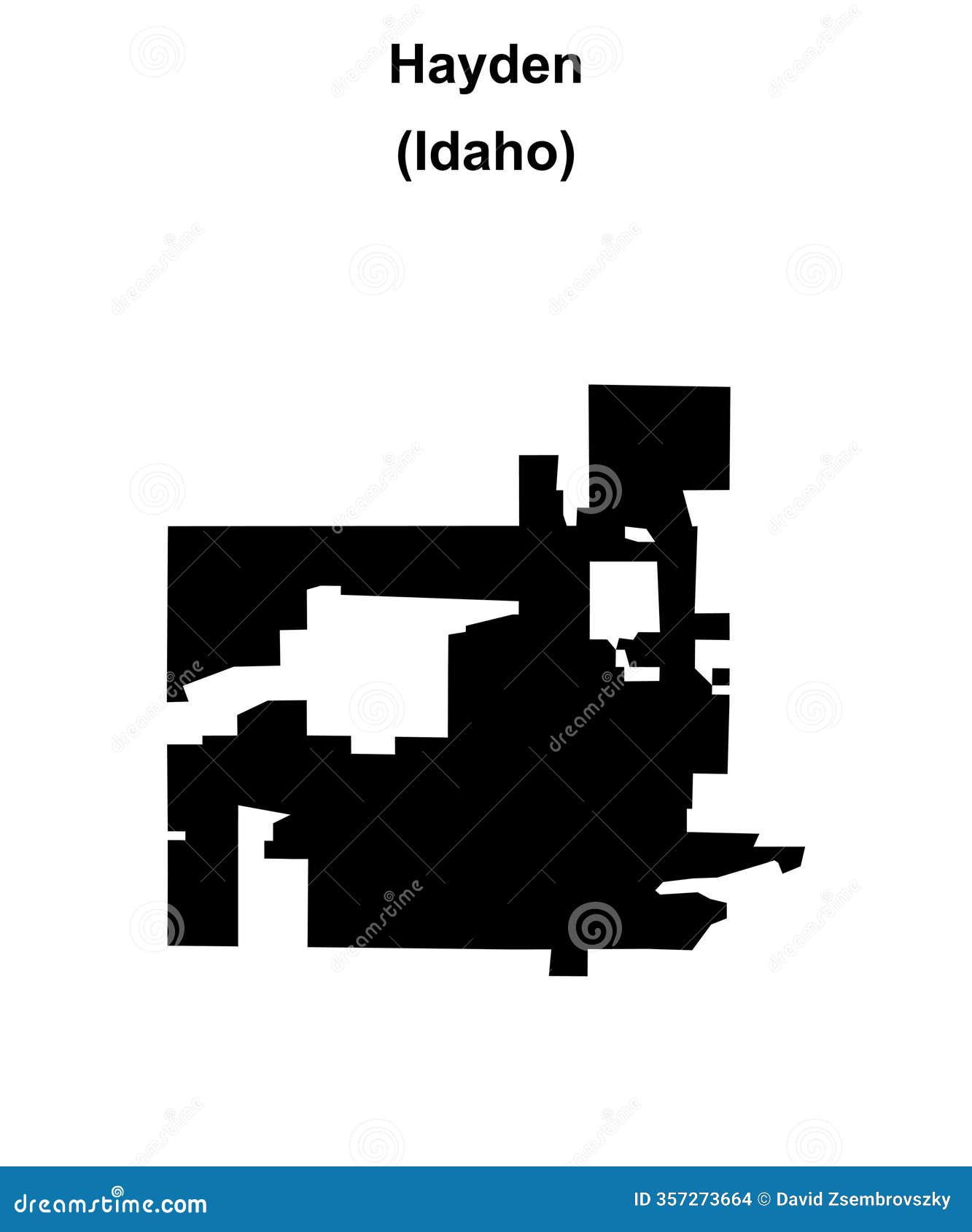 Hayden outline map stock vector. Illustration of atlas - 357273664