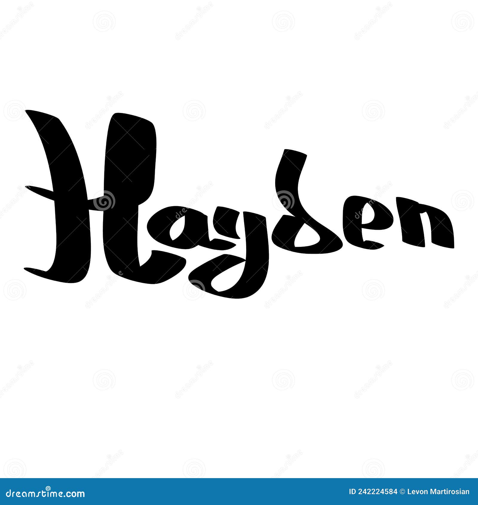 Hayden Male Name Street Art Design Graffiti Tag Hayden Vector Art Stock Vector Illustration