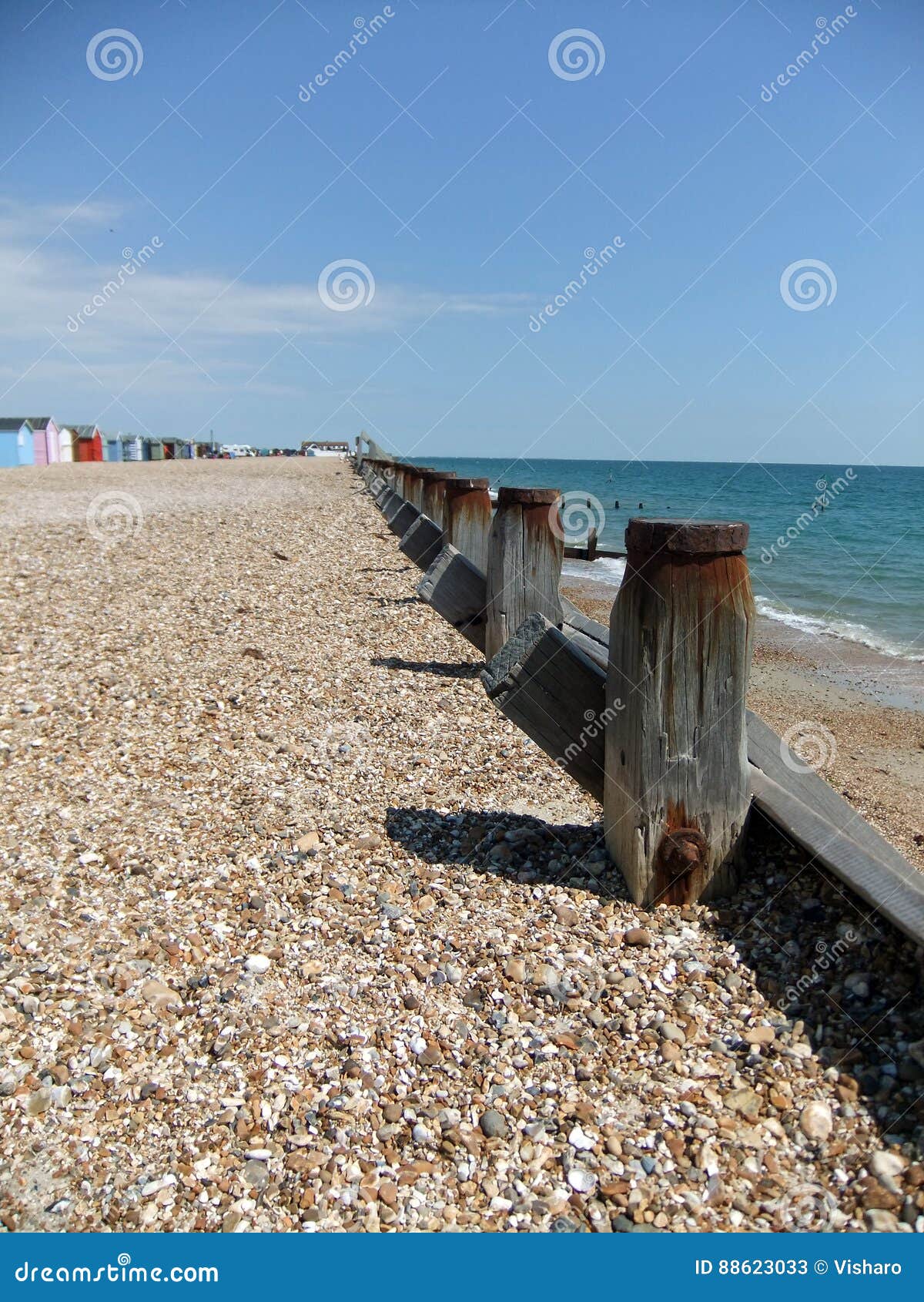 Hayling Island Beach stock image. Image of shingle, west - 88623033