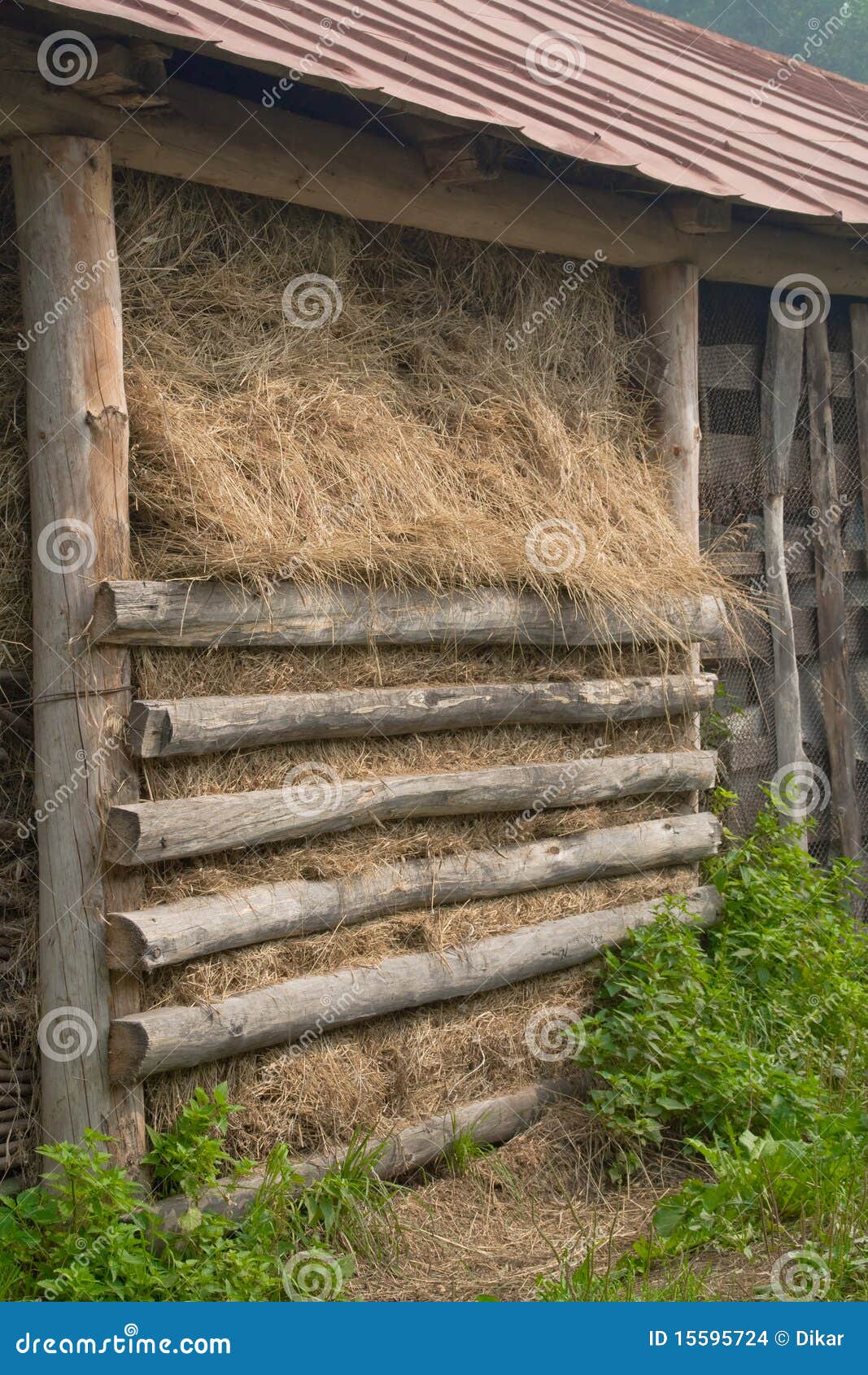 Hayloft stock photo. Image of roof, agriculture, haystack - 15595724