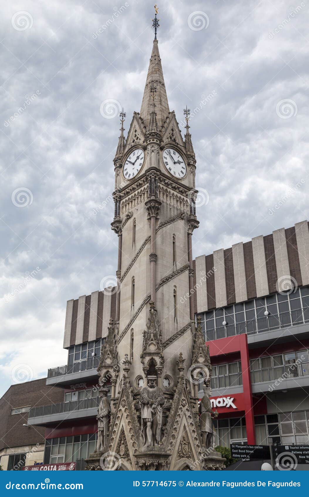 Haymarket Memorial Clock Tower Leicester England Editorial Image ...
