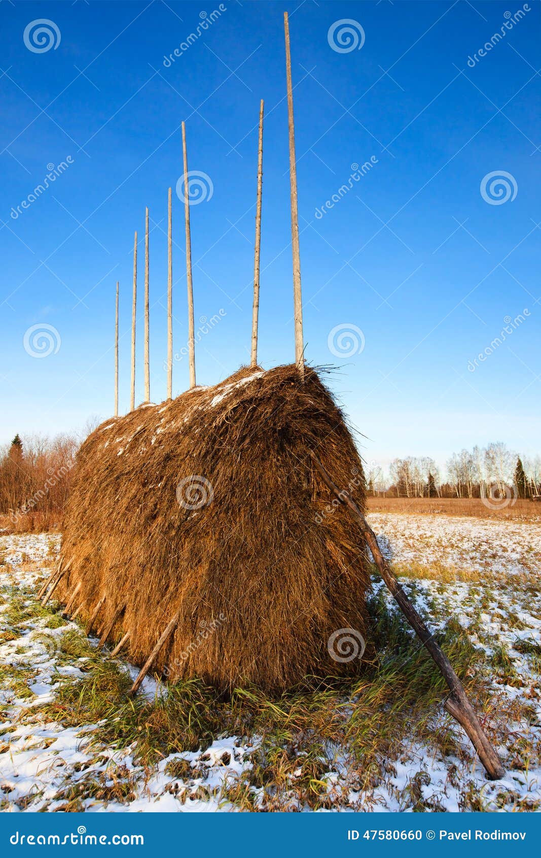 Hayrick stock photo. Image of bright, cyan, outdoors - 47580660