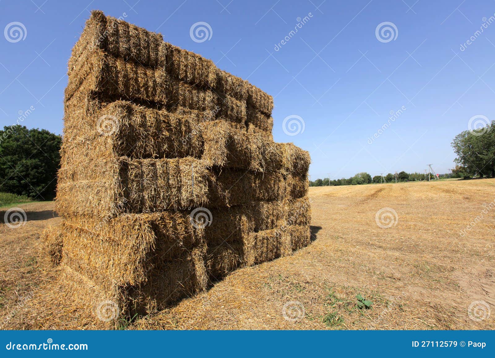 Haystack stock image. Image of landscape, field, farms - 27112579