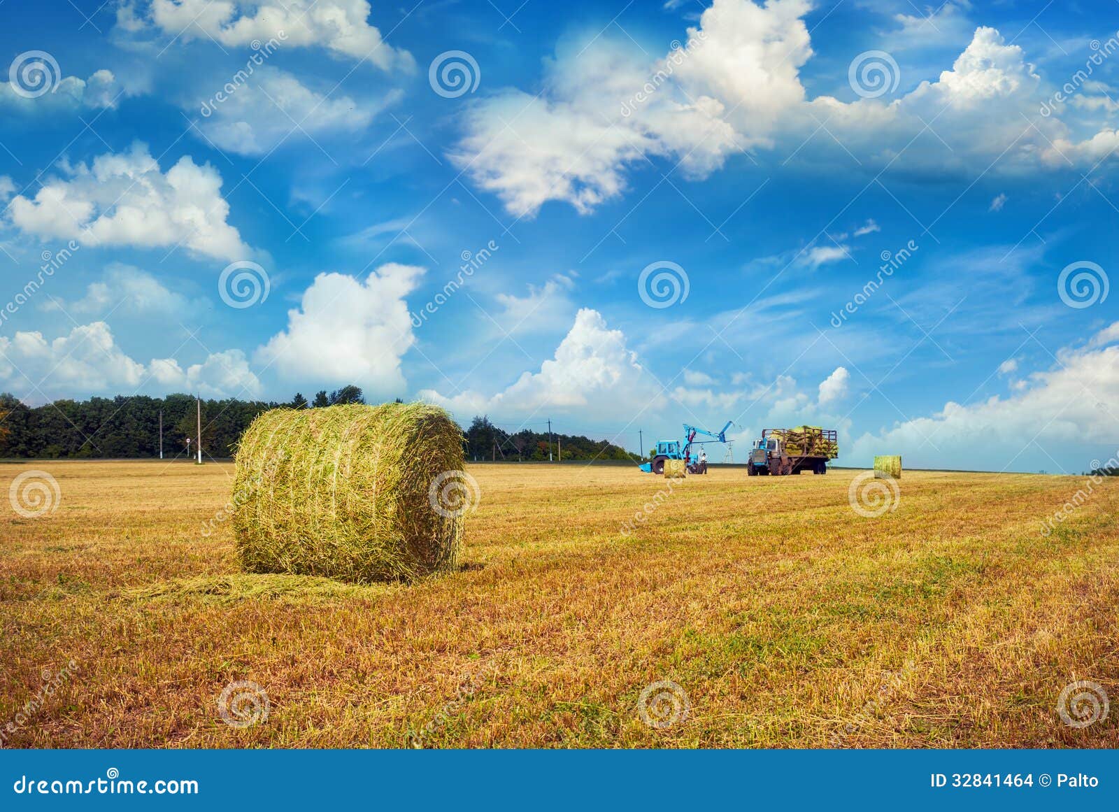 Haystack stock photo. Image of loader, agriculture, plant - 32841464