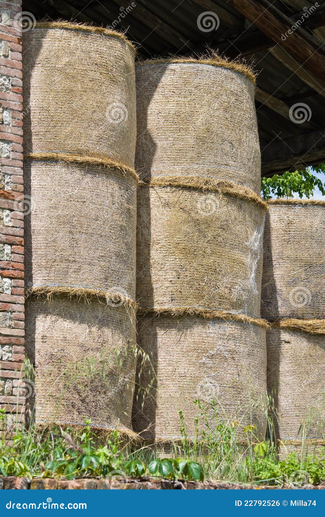 Haystack Bales. stock photo. Image of green, farmstead - 22792526