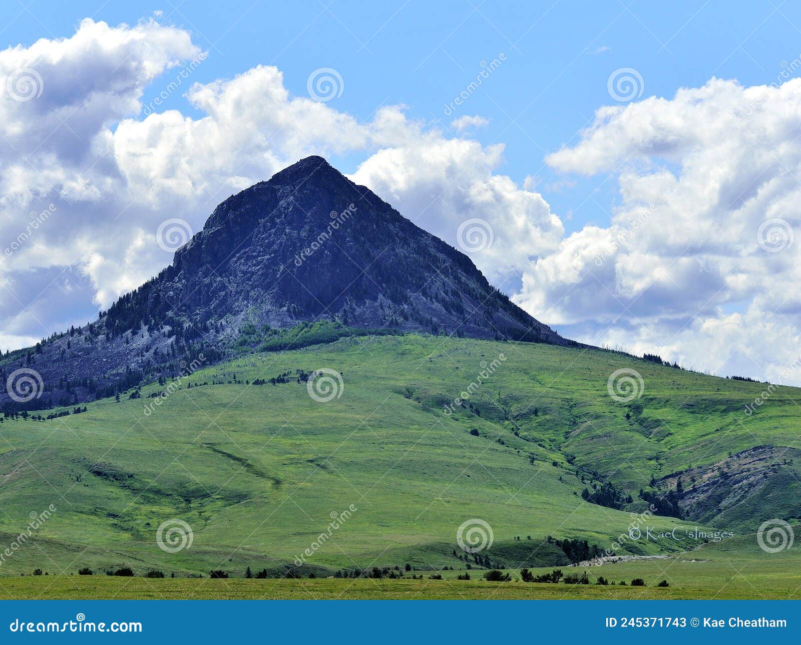 Haystack Butte, Geological Feature in Western Montana. Stock Image ...
