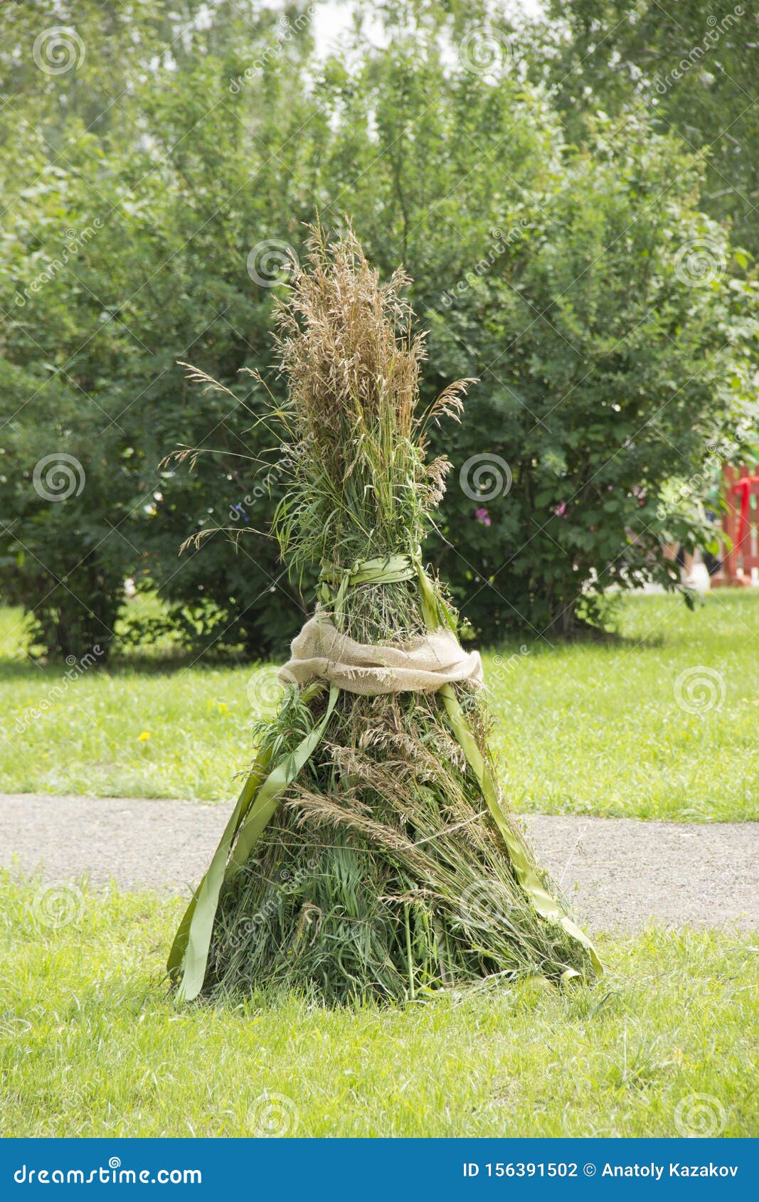Haystack Crop Agriculture. a Small Haystack in the Park Stock Photo ...