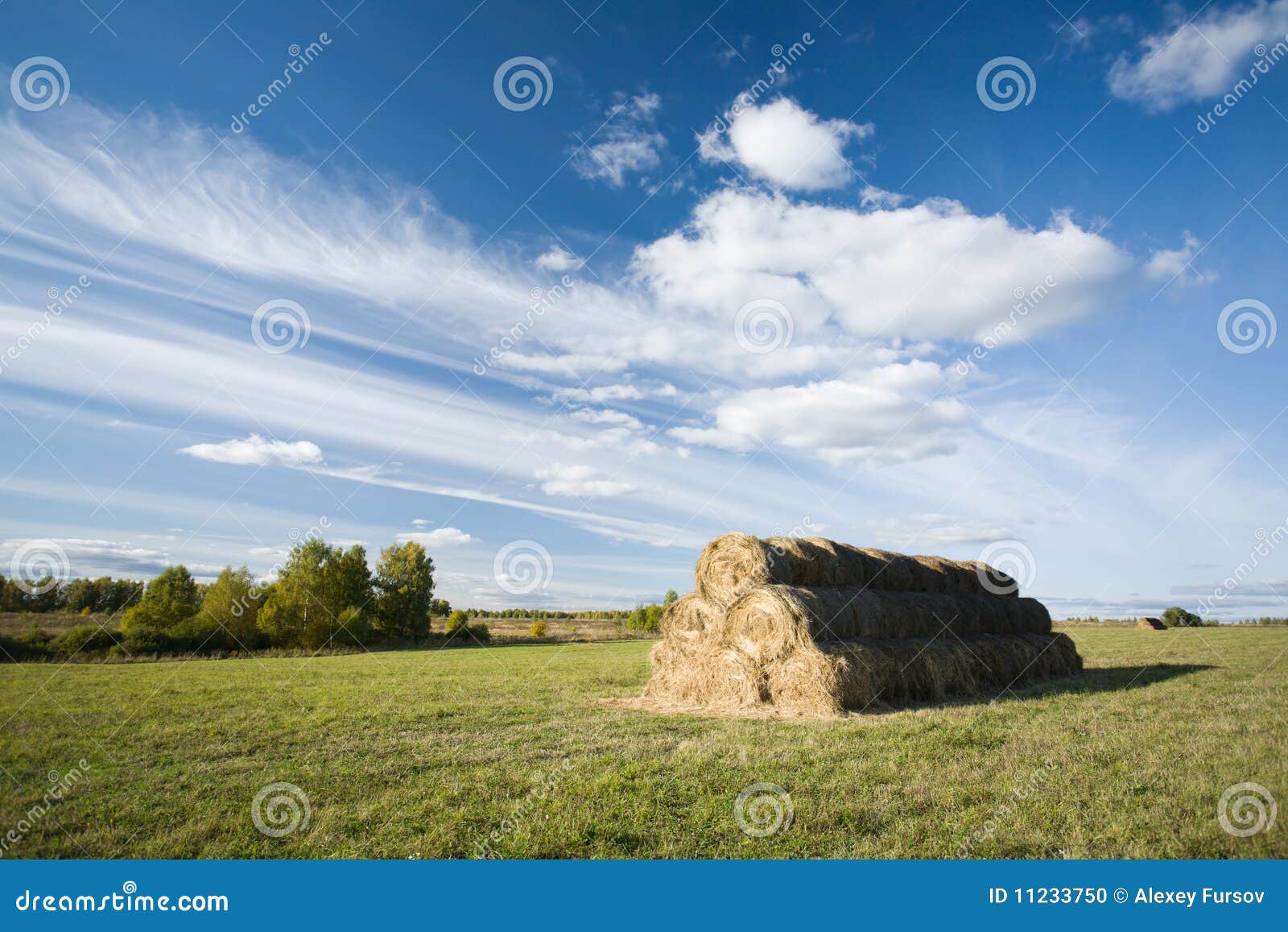 Haystack at field stock photo. Image of fall, landscape - 11233750