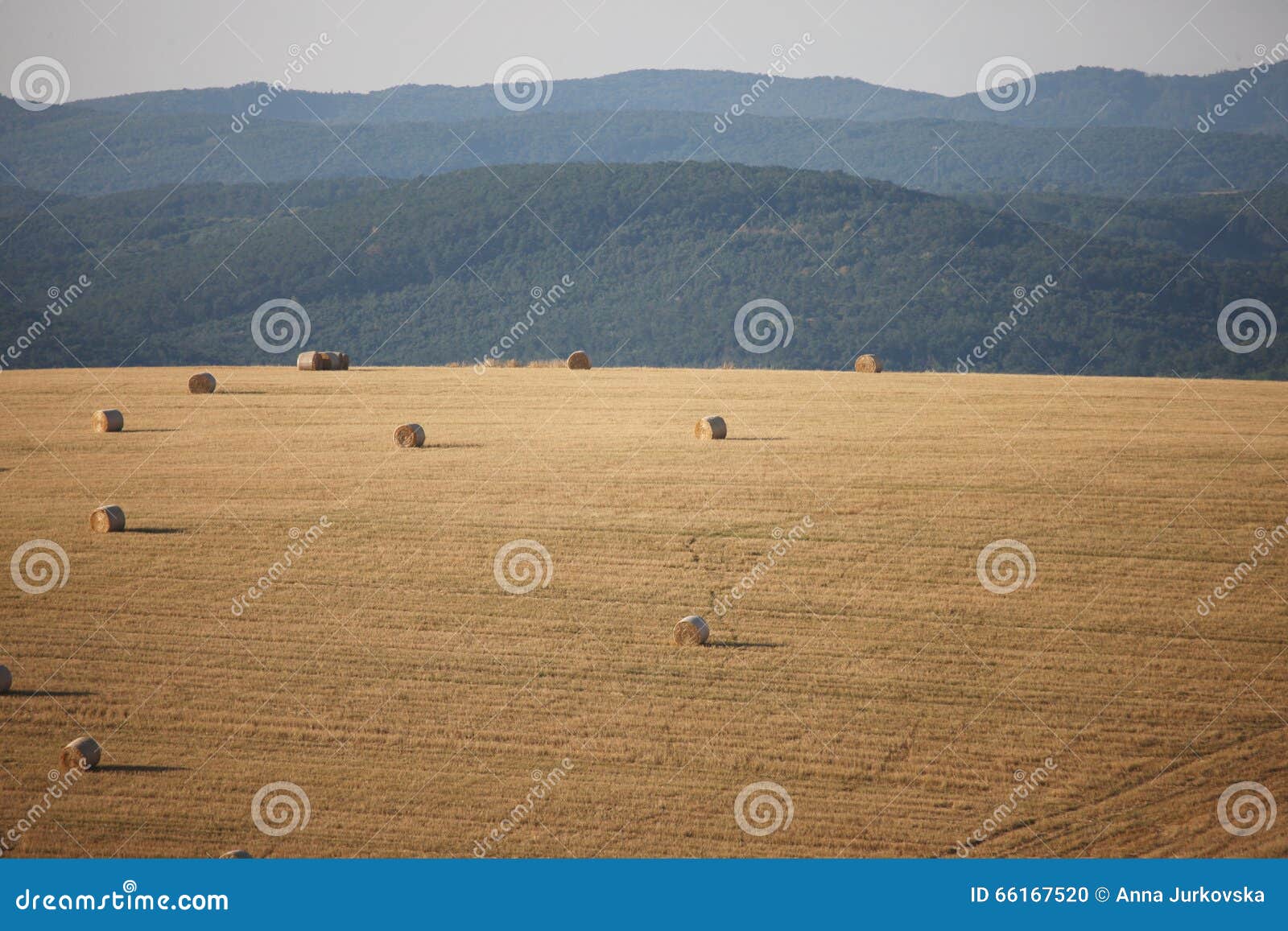 Haystack landscape stock photo. Image of haystack, hill - 66167520