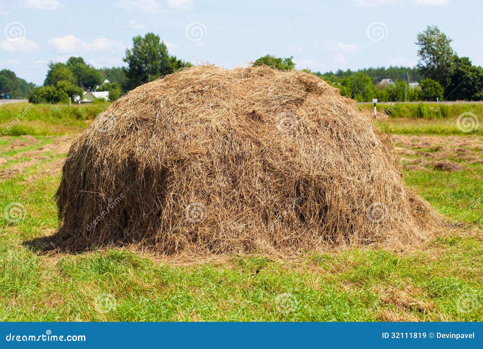 Haystack stock image. Image of landscaped, terrain, feed - 32111819