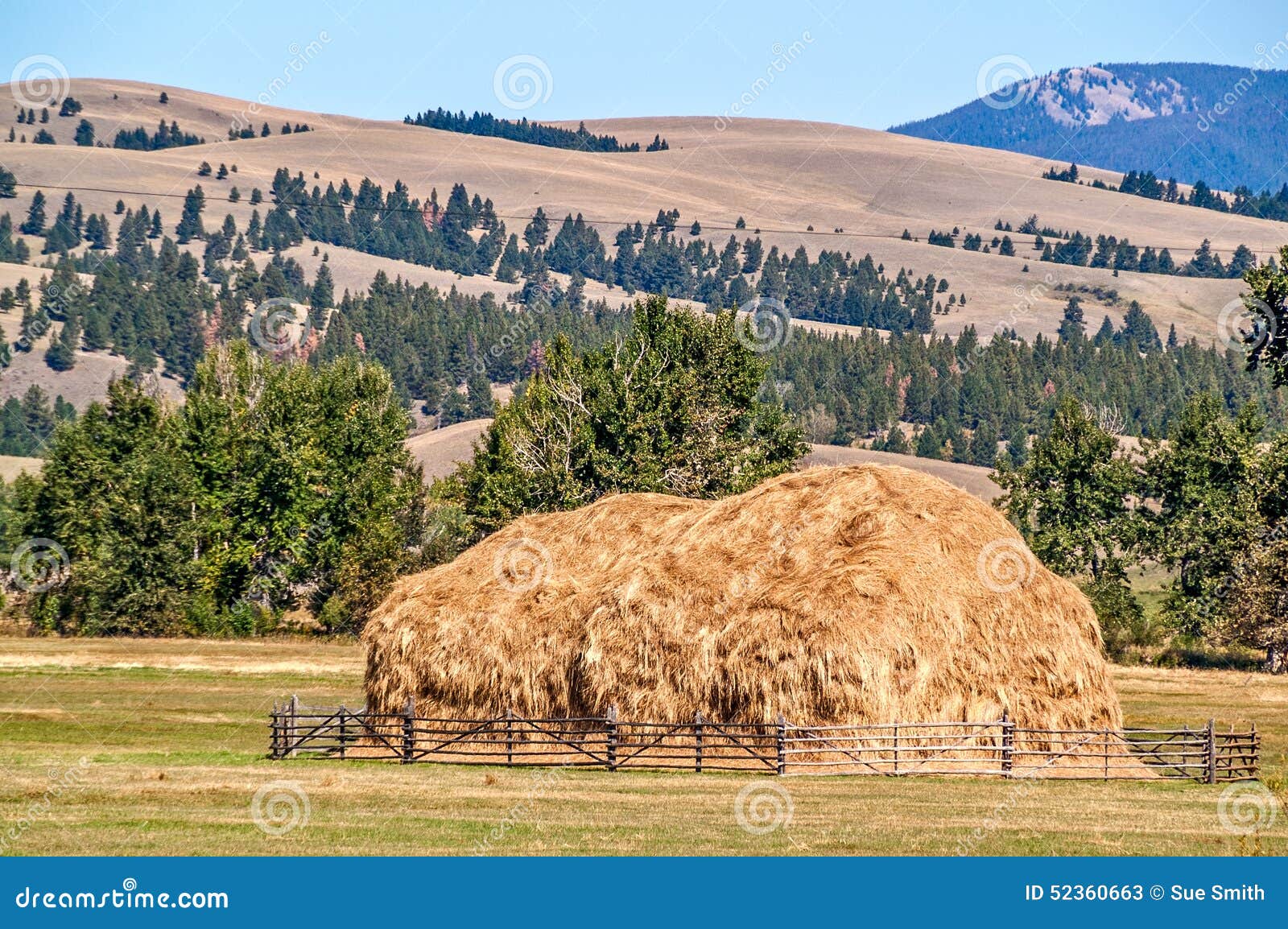 Haystack Made with a Beaverslide Stock Image - Image of work, montana ...