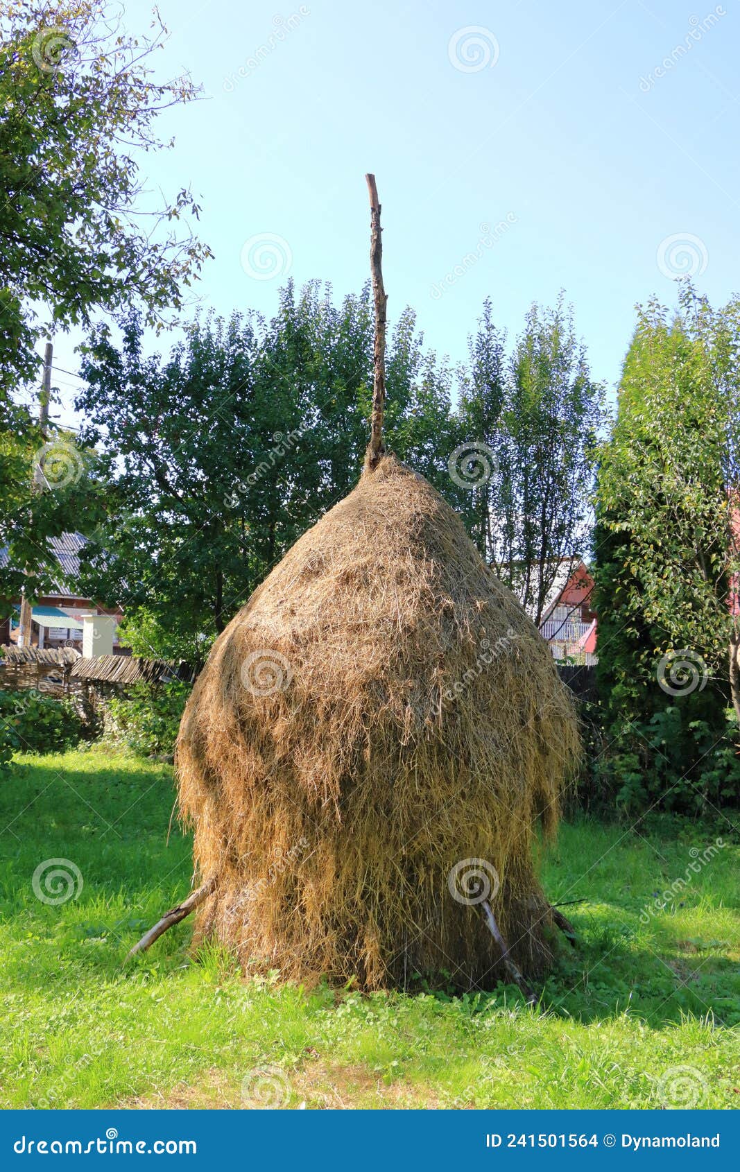 Haystack in the Mountains from Romania Stock Photo - Image of cloud ...