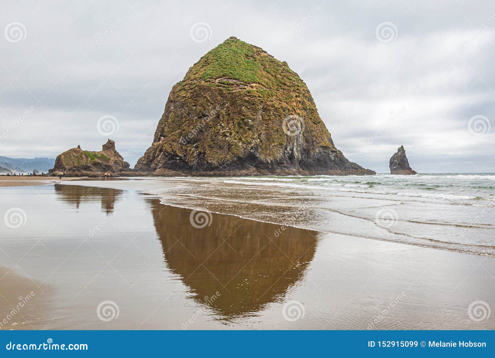 Haystack Rock, Cannon Beach Stock Image - Image of physical, outdoors ...