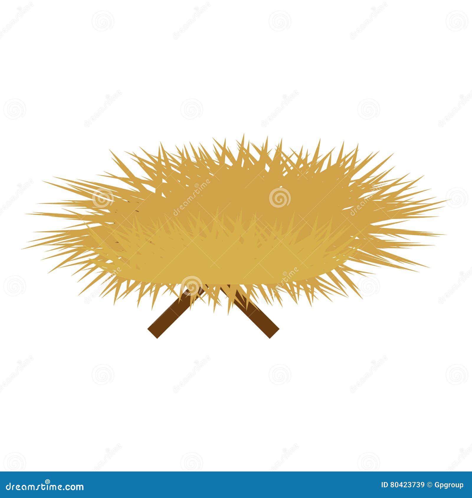 Haystack and Sticks Icon Image Stock Vector - Illustration of globe ...