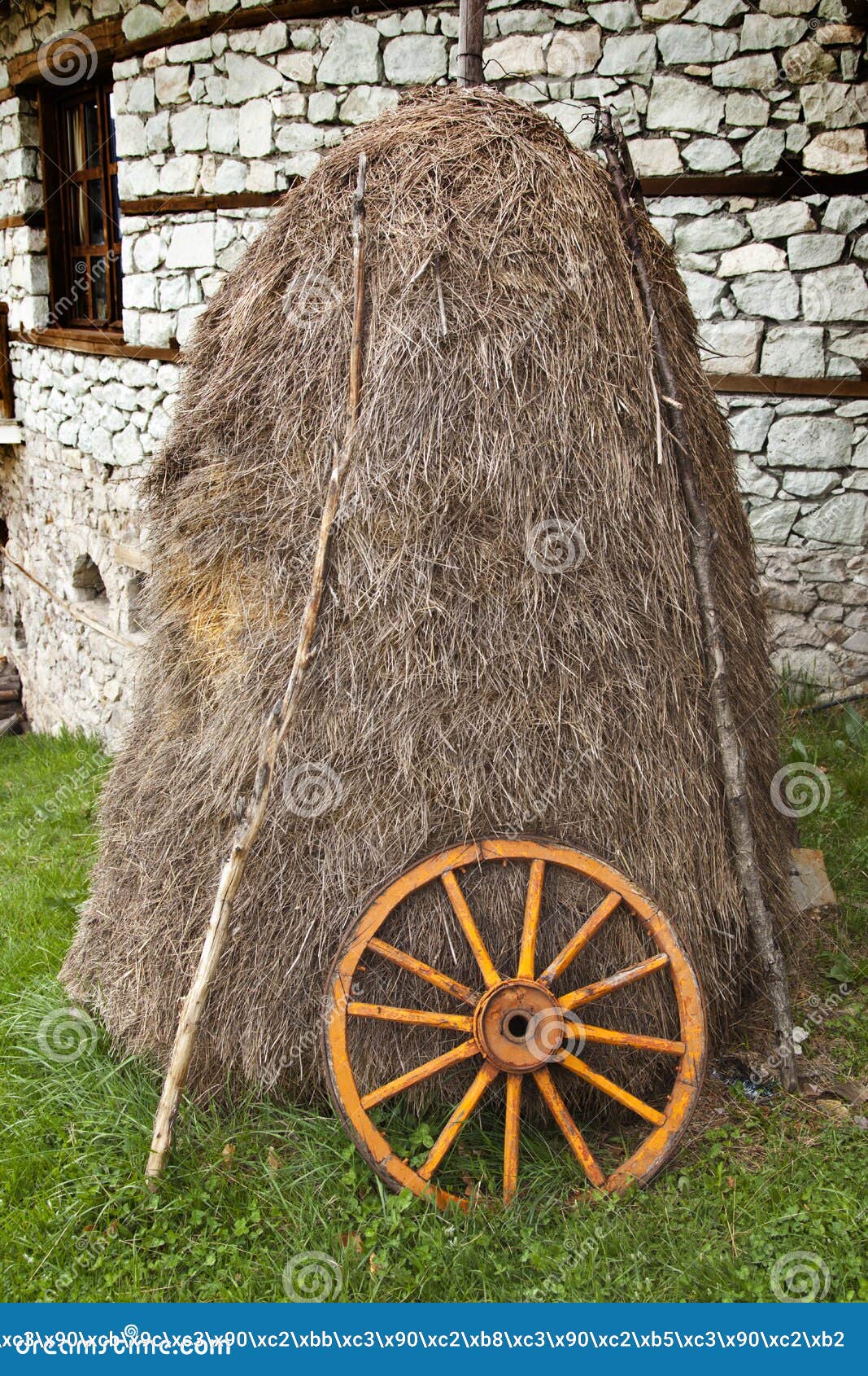 Haystack . stock image. Image of grass, agriculture, barn - 75789011